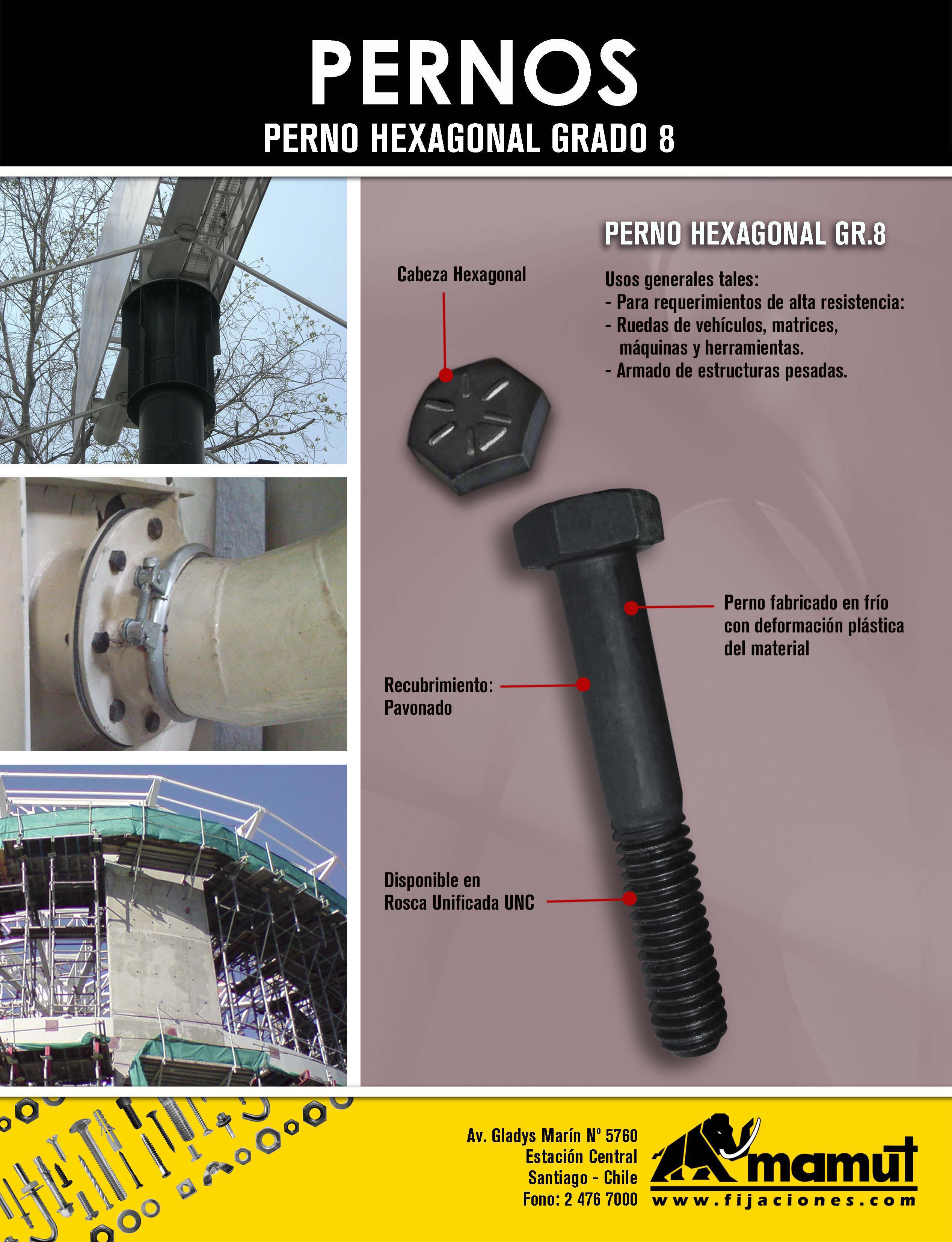 Chile pernos MAMUT pernos chile, tuercas, golillas, remaches, fijaciones Chile tornillos