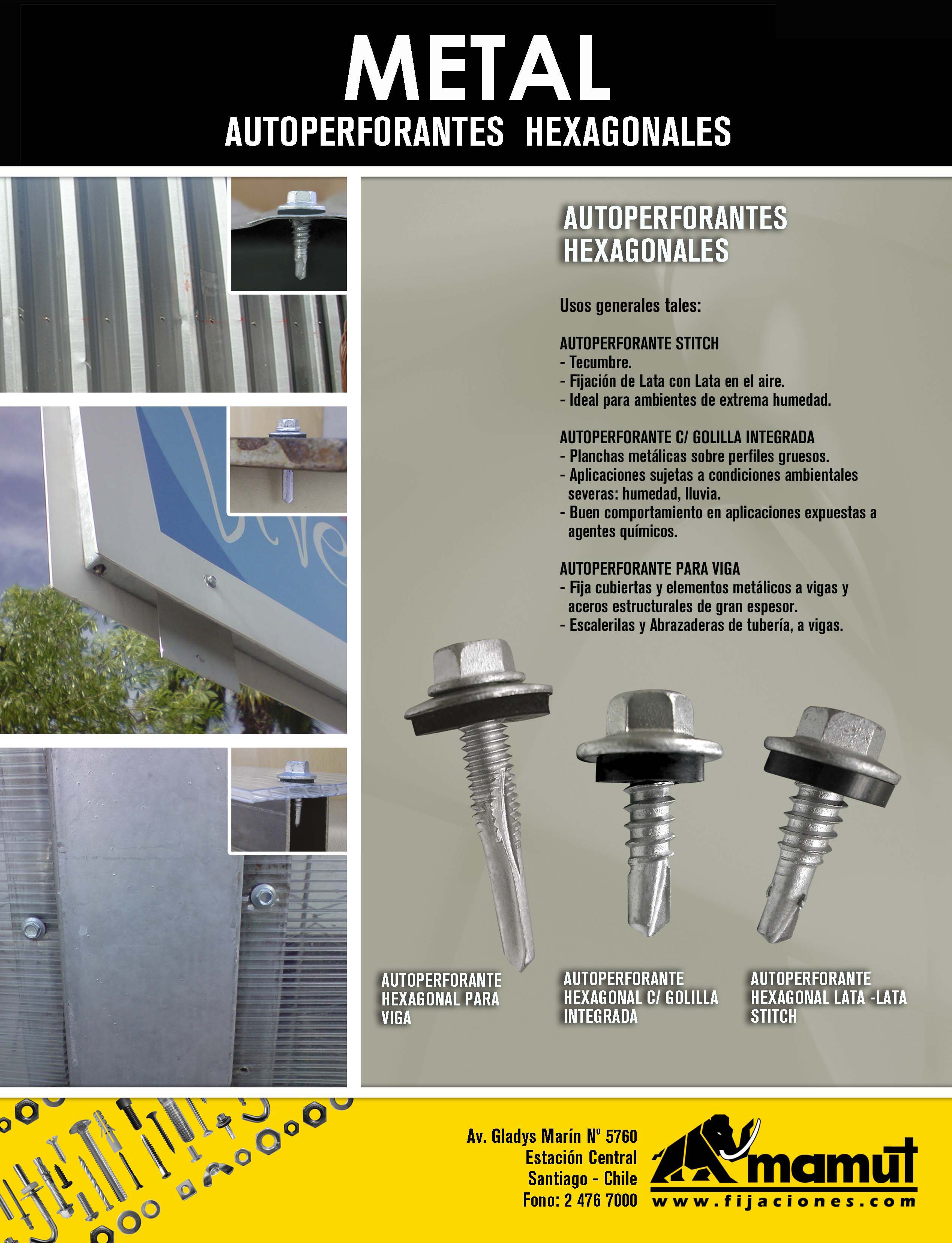 Chile pernos MAMUT pernos chile, tuercas, golillas, remaches, fijaciones Chile tornillos