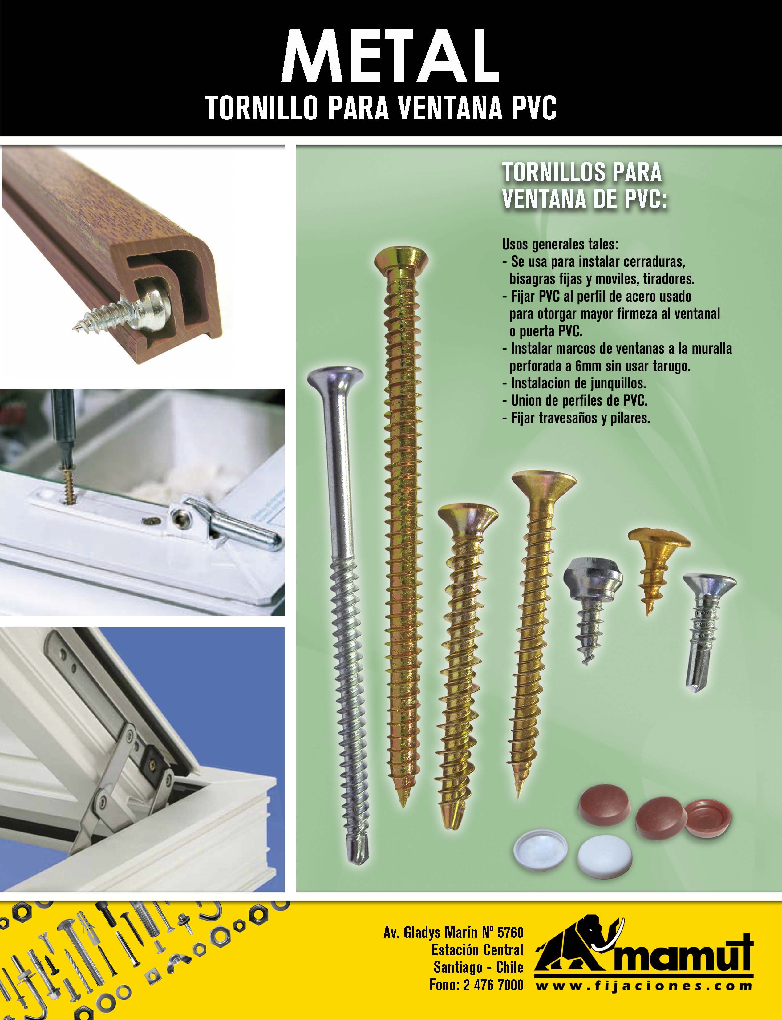 Chile pernos MAMUT pernos chile, tuercas, golillas, remaches, fijaciones Chile tornillos