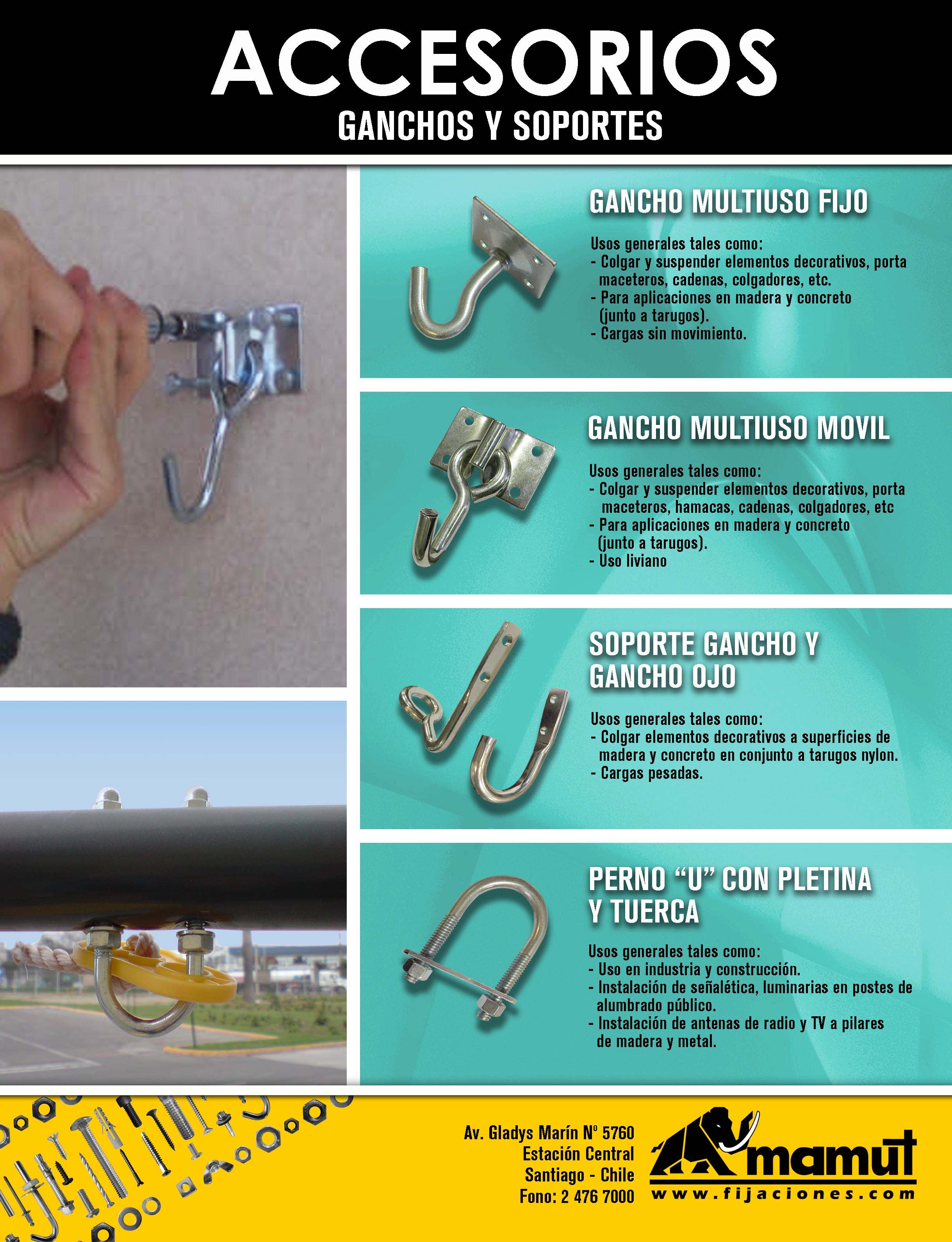 Chile pernos MAMUT pernos chile, tuercas, golillas, remaches, fijaciones Chile tornillos